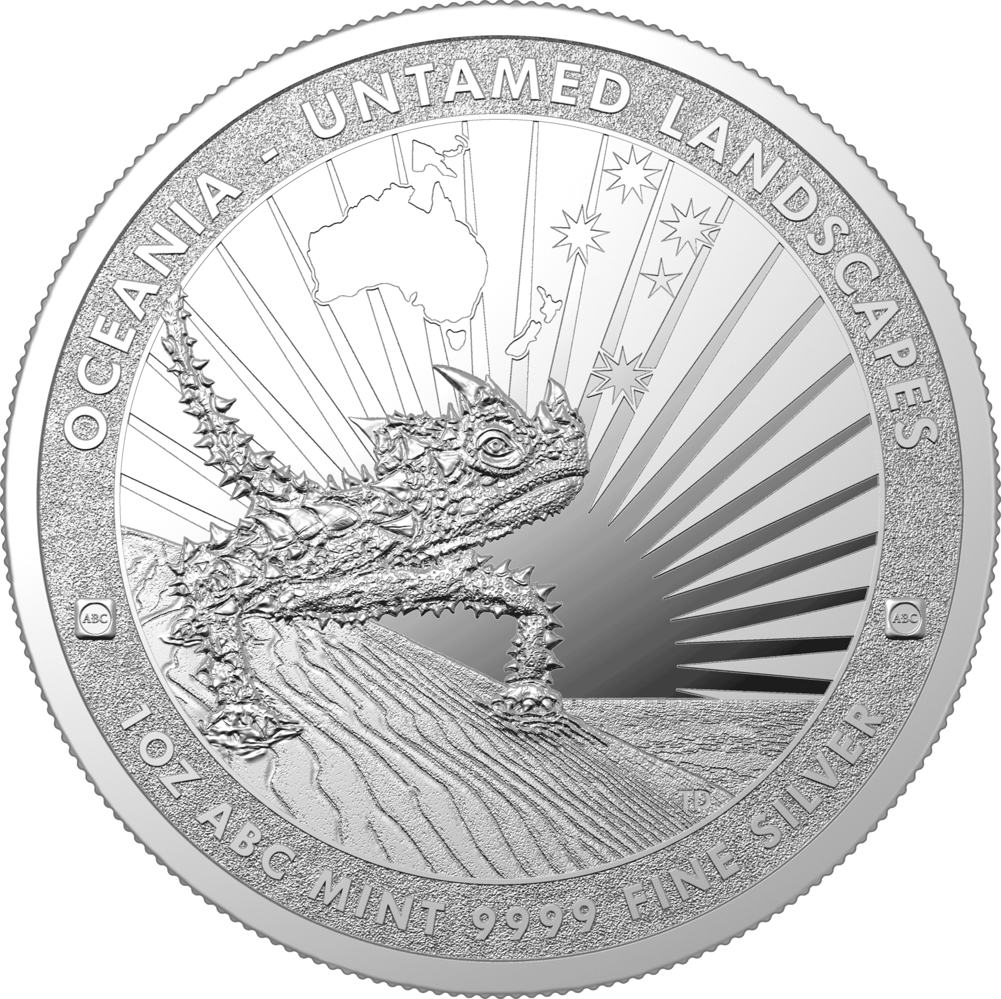 Buy 1 oz - Untamed Landscapes The Thorny Lizard Silver Coin - Gold Stackers